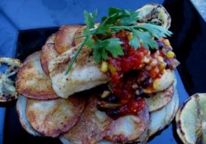 Plank Grilled Cod on Potato Galette - Dizzy Pig Craft Seasonings